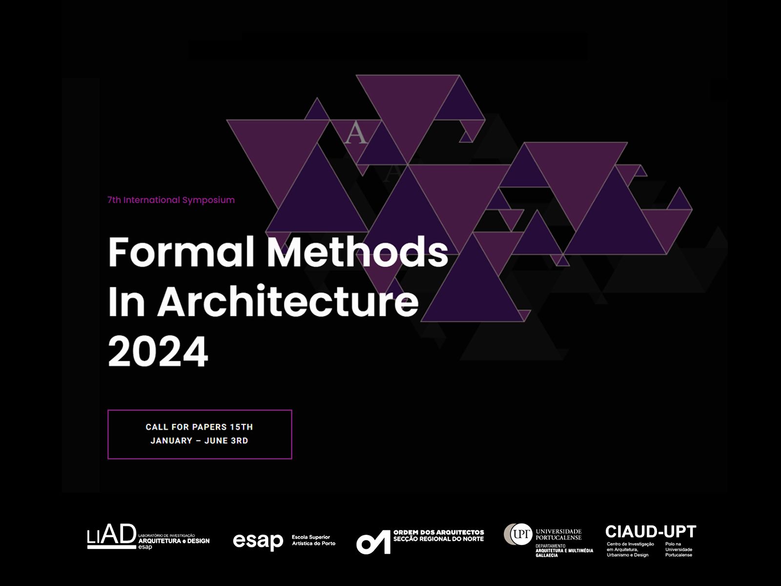 7th International Formal Methods in Architecture | OA - Notícias